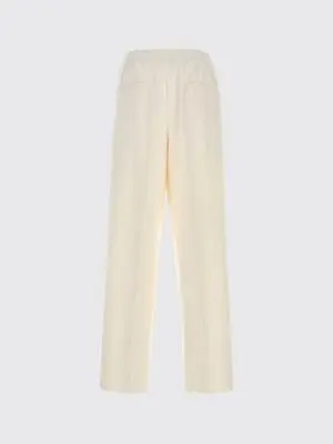 JIL SANDER Cotton Blend Stretch Wide Leg Trousers