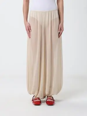 THE FRANKIE SHOP Crêpe Palazzo Trousers With Elasticated Waist - Beige