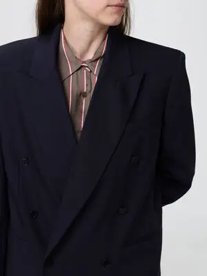 THE FRANKIE SHOP Double-breasted Wool Blend Blazer With A Relaxed Fit
