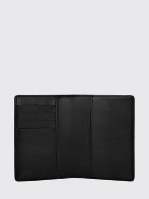 Philipp Plein Bifold Calfskin Leather Wallet With Metal Logo