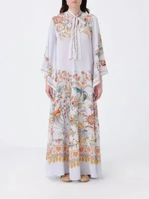 Etro Silk Kaftan Dress With Paisley Print