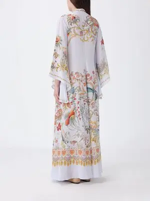 Etro Silk Kaftan Dress With Paisley Print
