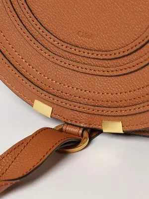 Chloé Marcie Grained Calfskin Mini Crossbody Bag - Earth