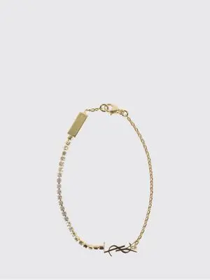 Saint Laurent Cassandre Brass Bracelet With Monogram - Gold