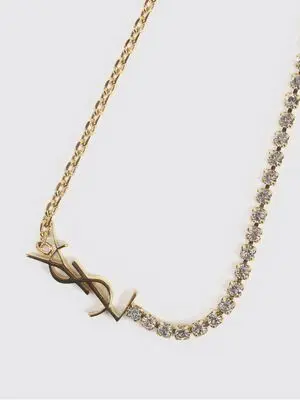 Saint Laurent Cassandre Brass Bracelet With Monogram