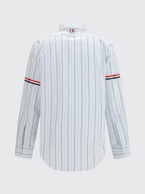 Thom Browne Striped Cotton Shirt With Button-down Collar