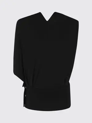 Sportmax Draped One-shoulder Viscose Top - Black