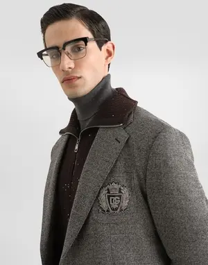 Dolce & Gabbana Portofino Single-breasted Jacket In Birdseye Wool Suits And Blazers