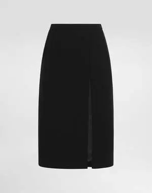 Dolce & Gabbana Double Wool Skirt Collection - Black