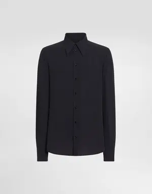 Dolce & Gabbana Crêpe De Chine Shirt Shirts - Blue