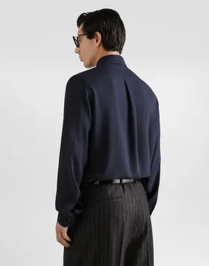 Dolce & Gabbana Crêpe De Chine Shirt Shirts - Blue