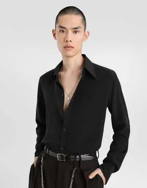 Dolce & Gabbana Gold Crêpe De Chine Shirt Shirts - Black