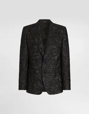 Dolce & Gabbana Sicilia Light Single-breasted Brocade Jacket - Black