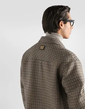 Dolce & Gabbana Quilted Houndstooth Wool Jacket