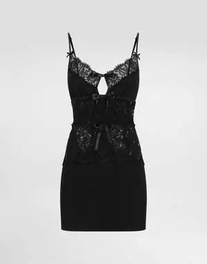 Dolce & Gabbana Silk Georgette Dress Collection - Black