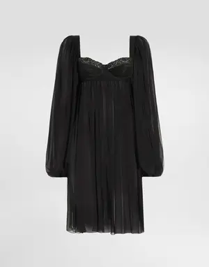 Dolce & Gabbana Chiffon Dress Dresses Silk - Black