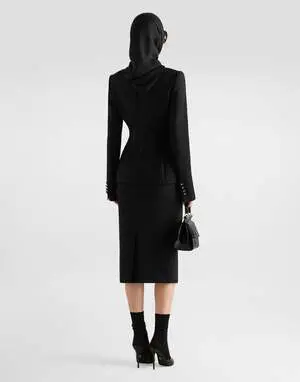 Dolce & Gabbana Double-breasted Jacket In Double Wool Crêpe Blazers