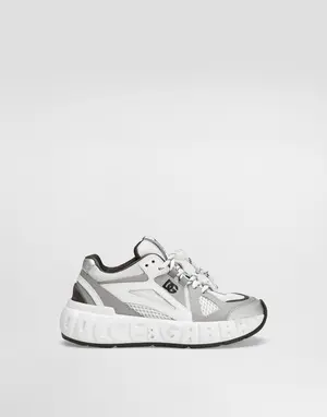 Dolce & Gabbana Nylon And Mesh Sneakers Shoes - Multicolor