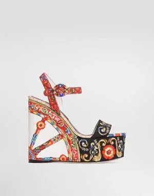 Dolce & Gabbana Sandalo Zeppa Sandals And Wedges - Multicolor