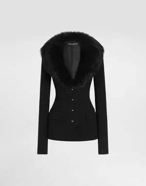 Dolce & Gabbana Single-breasted Wool Jacket Blazers - Black