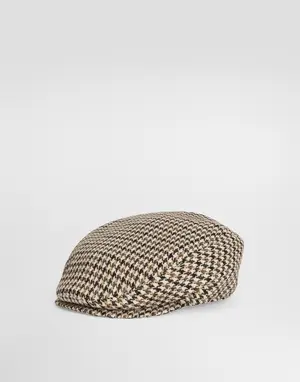Dolce & Gabbana Houndstooth Wool Flat Cap - Multicolor