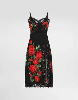 Dolce & Gabbana Rose-print Charmeuse Dress� Collection - Multicolor
