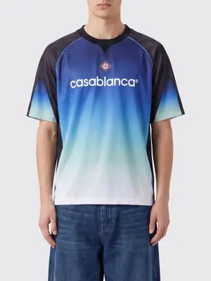 Casablanca Polyester Crewneck T-shirt With Abstract Graphic Print And Logo