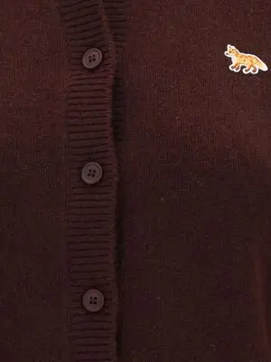 Maison Kitsuné Merino Wool Cardigan With Chillax Fox Logo