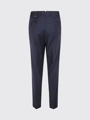 Incotex Slim Fit Wool Flannel Chinos With Off-centre Closure - Grey 1