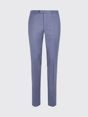 Incotex Slim Fit Wool Flannel Chinos With Off-centre Closure - Grey