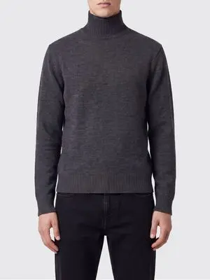 PAOLO PECORA Slim Fit Virgin Wool Turtleneck Sweater With Long Sleeves - Grey