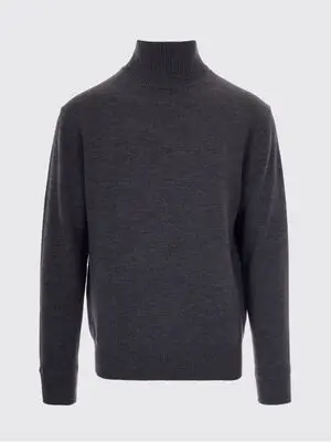 PAOLO PECORA Virgin Wool Slim Fit Turtleneck Sweater - Grey