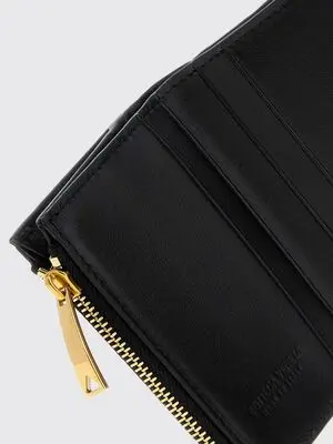 Bottega Veneta Andiamo Woven Lambskin Leather Tri-fold Wallet
