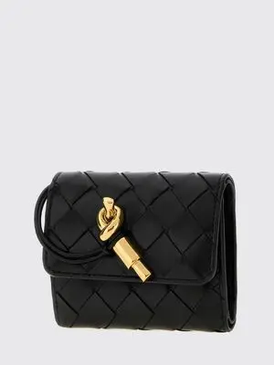 Bottega Veneta Andiamo Woven Lambskin Leather Tri-fold Wallet