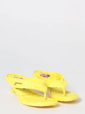MELISSA X GANNI Ruched Pvc Thong Sandals With Low Heel