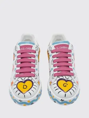 Dolce & Gabbana Portofino Low-top Sneakers With Dg Monogram Print - Fa01