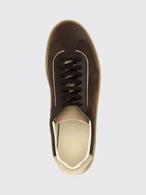 Brunello Cucinelli Low Top Smooth And Suede Calfskin Trainers