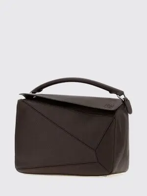 Loewe Large Puzzle Bag In Grained Calfskin Leather - Brown