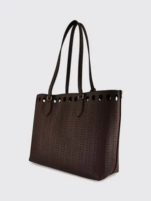 Valentino Garavani Dottie Perforated Tote Bag With Vlogo Signature - Brown