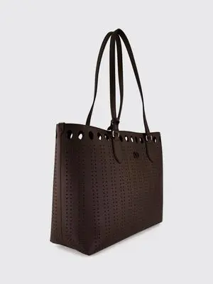 Valentino Garavani Dottie Perforated Tote Bag With Vlogo Signature - Brown