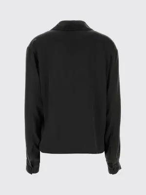 TOM FORD V-neck Silk Blouse With Long Dropped-shoulder Sleeves - Black