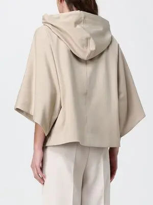 Max Mara Zipped Cotton-blend Hoodie - Beige