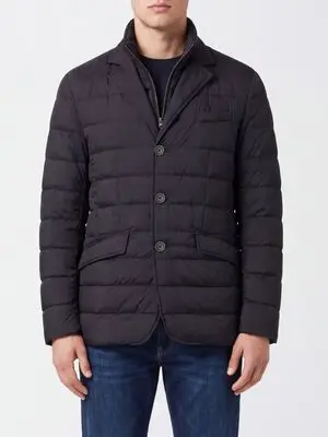 Herno Slim Fit Quilted Nylon Down Blazer With Detachable Bib - Black