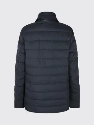 Herno Slim Fit Quilted Nylon Down Blazer With Detachable Bib - Black