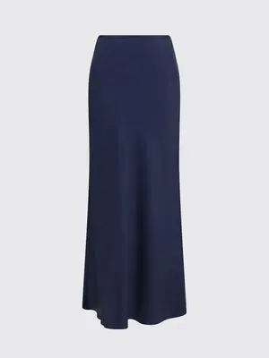 Loulou De Saison High-waisted Silk Midi Pencil Skirt - Navy