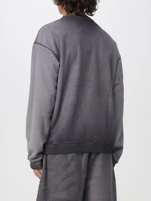 DIESEL® Relaxed Fit Graphic Print Crewneck Sweatshirt In Cotton Blend - Violet