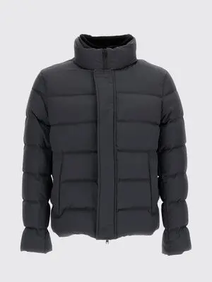 Herno High Neck Quilted Down Jacket In Water-repellent Nylon - Grey