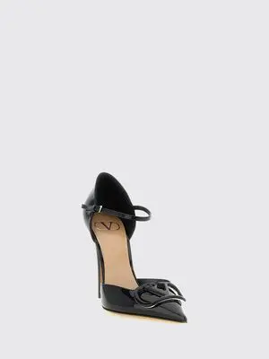 Valentino Garavani Vlogo Signature Mary Jane Pumps In Patent Leather - Black