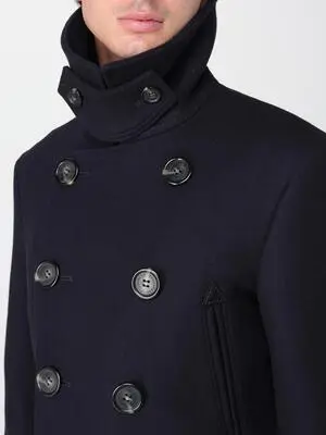 Dsquared2 Double-breasted Short Coat In Wool Blend - Blue