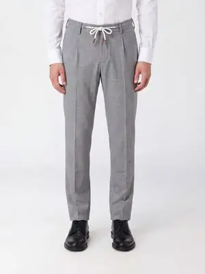 Eleventy Slim Fit Wool Chino Trousers With Drawstring Waist